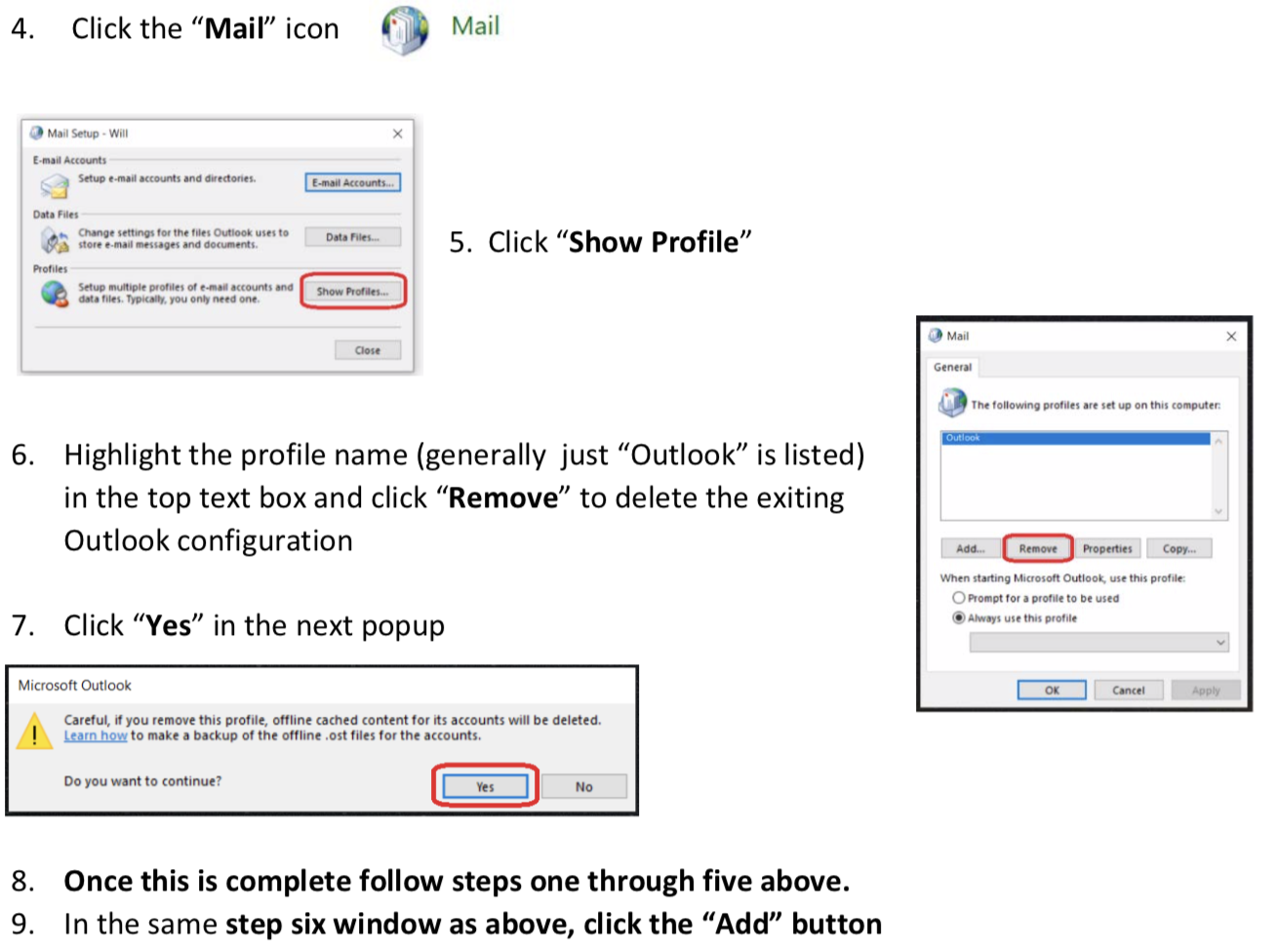 Remove and Recreate Your Outlook Profile – Service Desk | Nashville ...